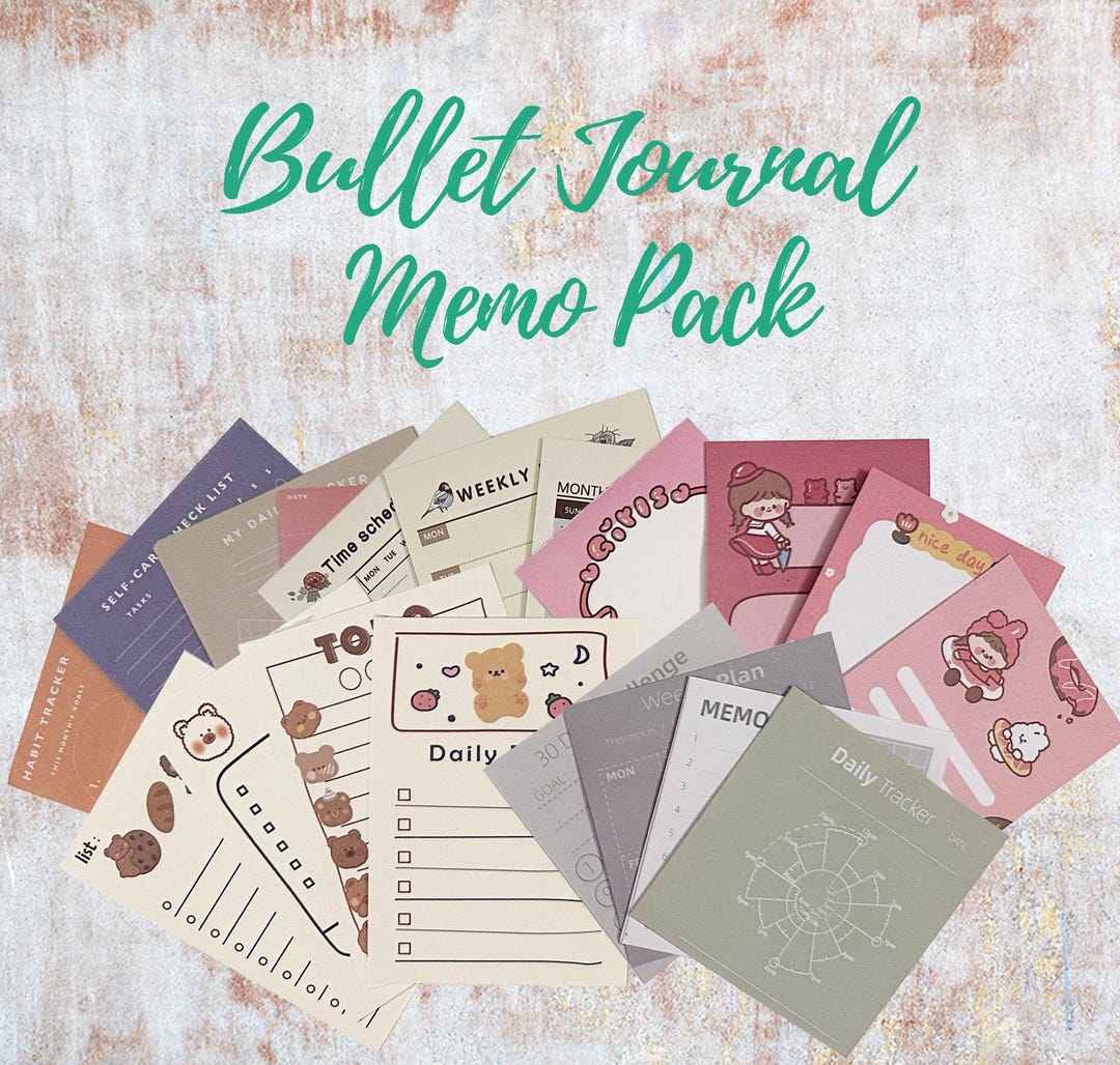 Bullet Journal Planner Supplies- Memos for Travel Journal/ Planner ...