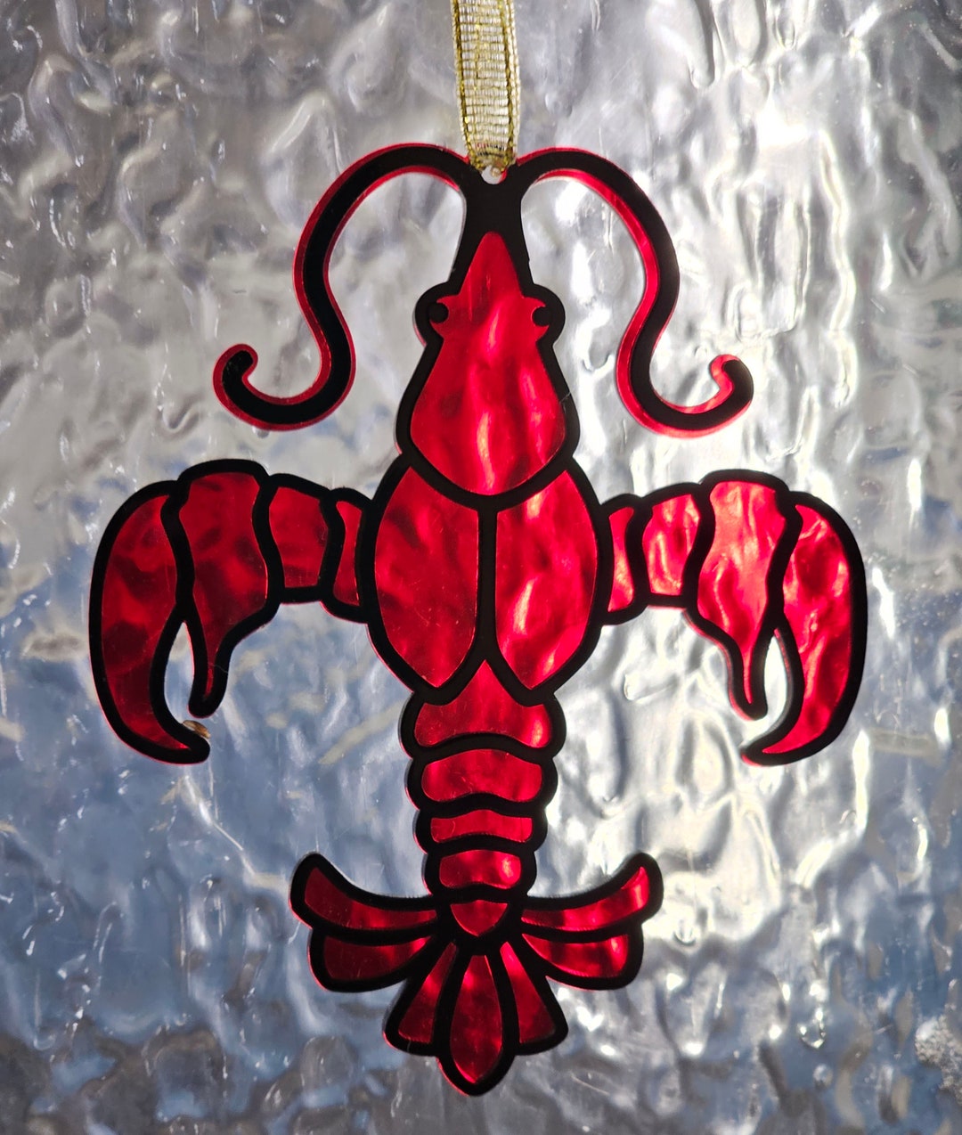 Crawfish Fleur De Lis Acrylic Ornament for Your Louisiana Decor - Etsy