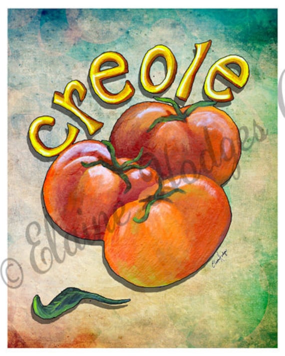 Louisiana Creole Tomatoes Tomato Print from Original Art | Etsy