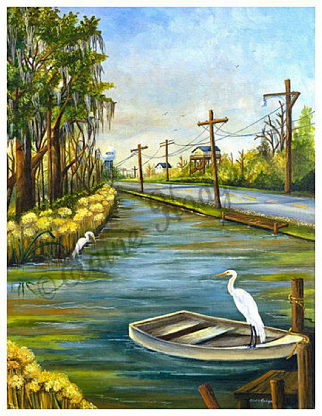 Louisiana Bayou Art Print From Original Artwork - Etsy