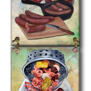 Tile Set New Orleans Louisiana Cajun Creole Cuisine From | Etsy