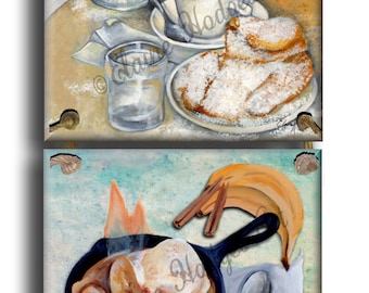 Tile Set, New Orleans, Louisiana Cajun Creole Cuisine From Original Art ...