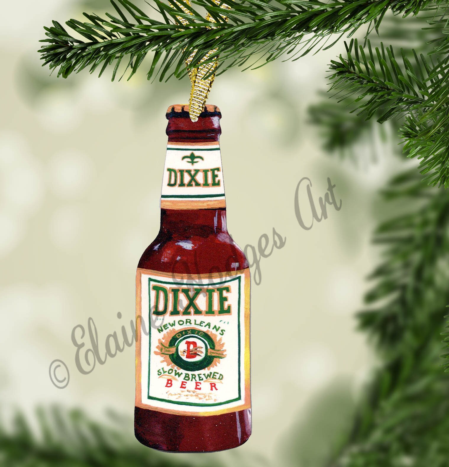 New Orleans Dixie Beer Ornament Made From Original Artwork - Etsy