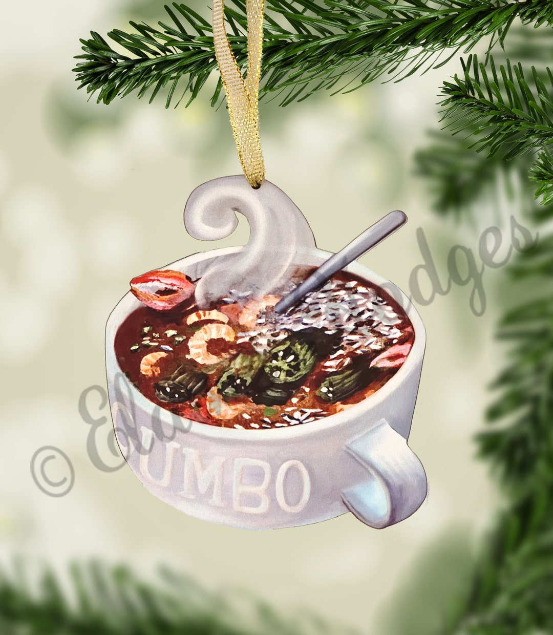 New Orleans Louisiana Gumbo Cup Ornament Made From Original Artwork ...