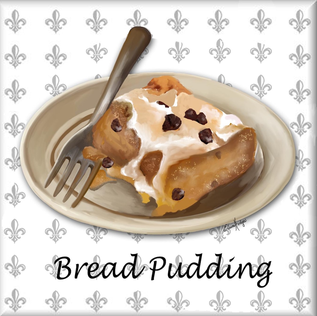 Louisiana Bread Pudding Tile Made From Original Artwork, Various Sizes ...