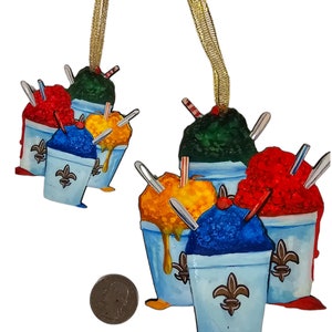 New Orleans Colorful Snoball, Snowball Ornament Made From Original Art ...