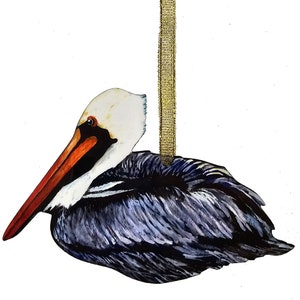Louisiana Pelican Ornament Made From Original Art, Double Sided - Etsy
