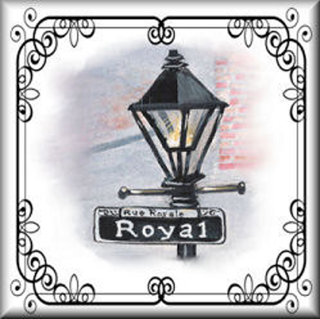 Royal Street Lamp Post Decorative Tile - Etsy