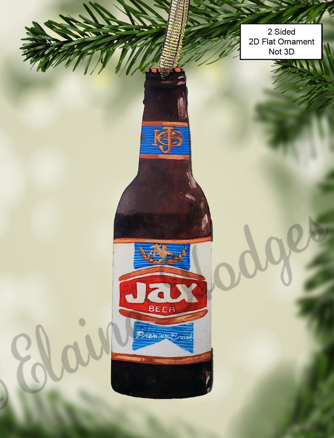 New Orleans Jax Beer Ornament, Blue Label Made From Original Art, 2 ...