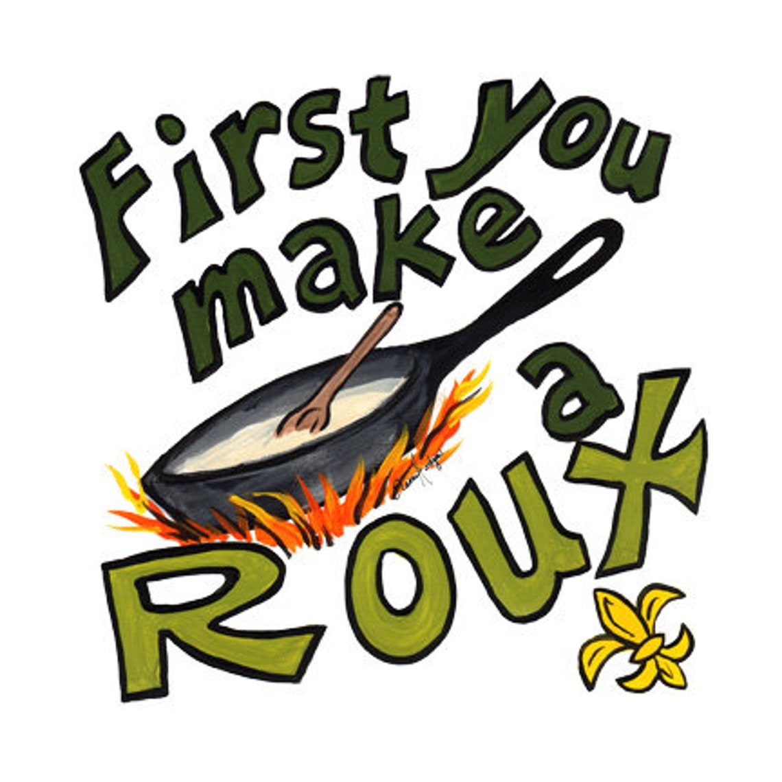 First You Make A Roux Decorative Tile - Etsy