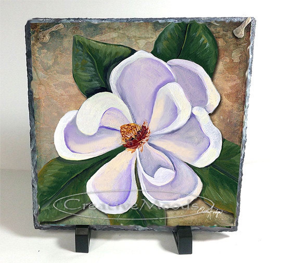 Southern Magnolia Original Art Slate, Louisiana, Mississippi State ...
