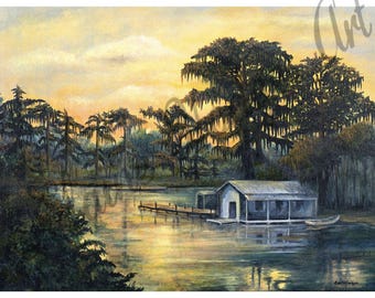 PRINTS: the Quiet Hush of Sunset, Bayou, Arte, Marshland, Print on ...