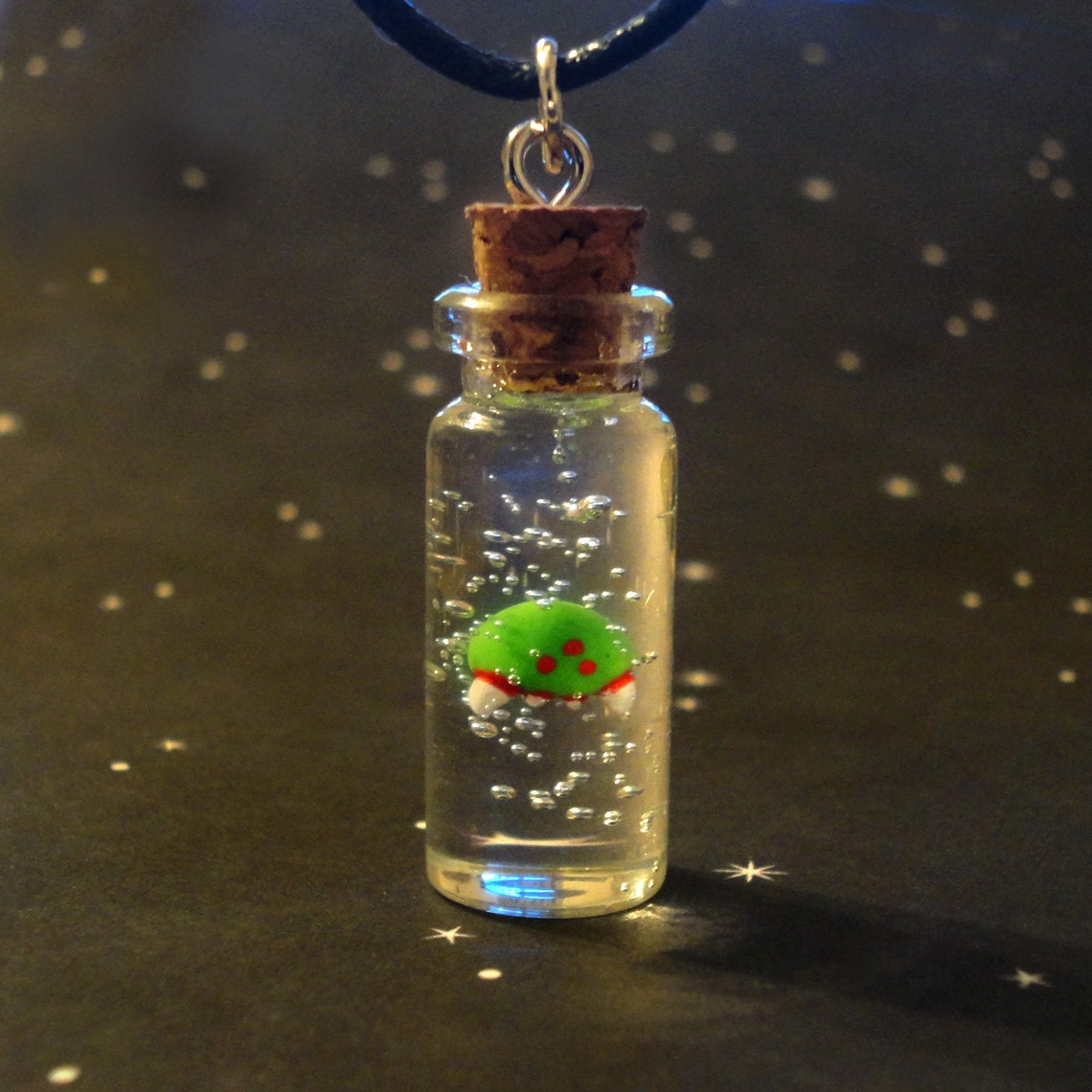 Metroid Mini Metroid in a Bottle Charm Necklace - Etsy