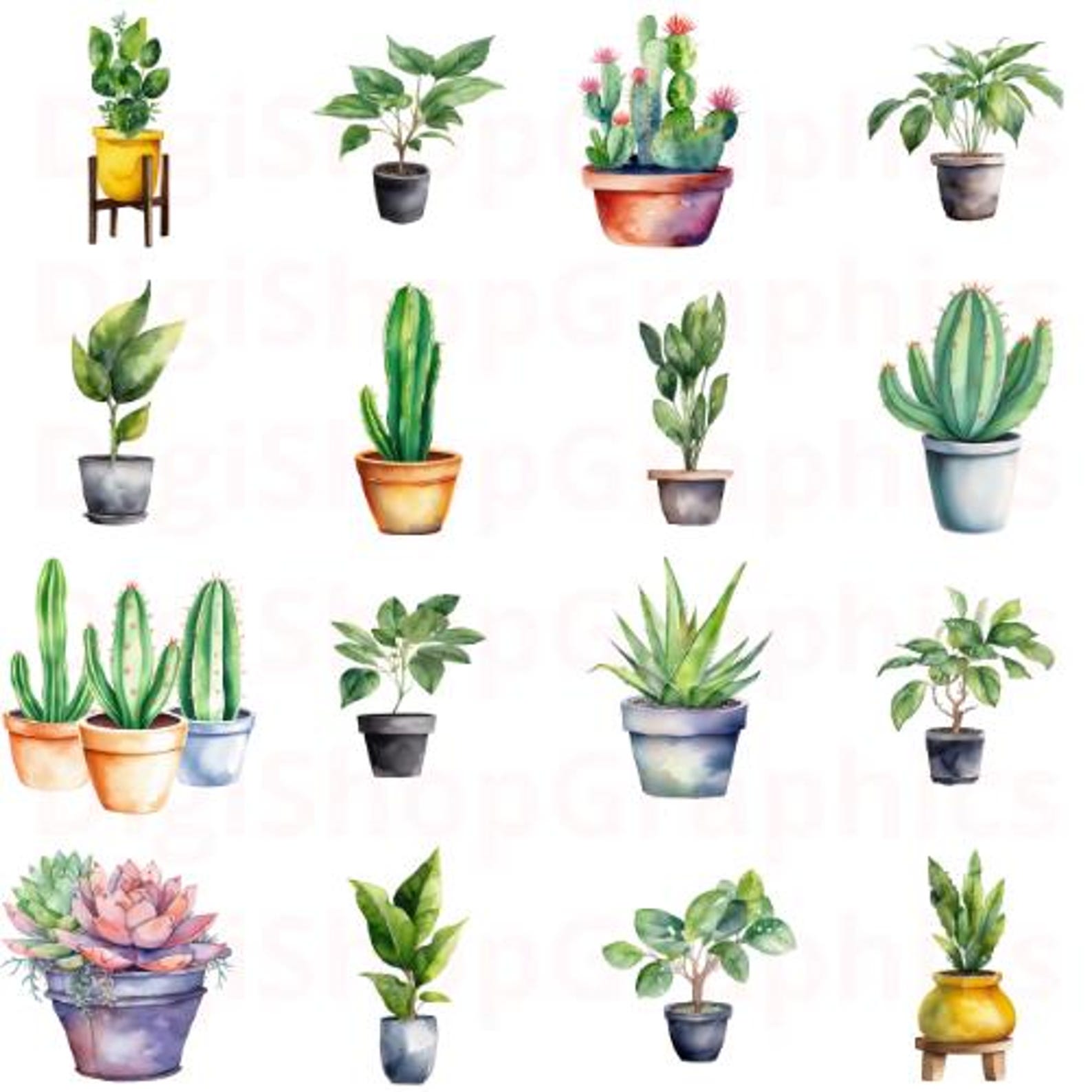 80 Watercolor Flower Clip Art Bundle, Wildflowers Clipart, Flower ...