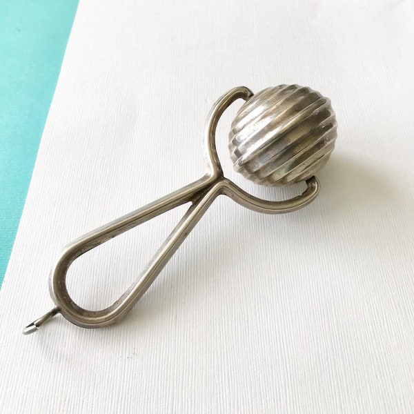 Silver Baby Rattle - Etsy