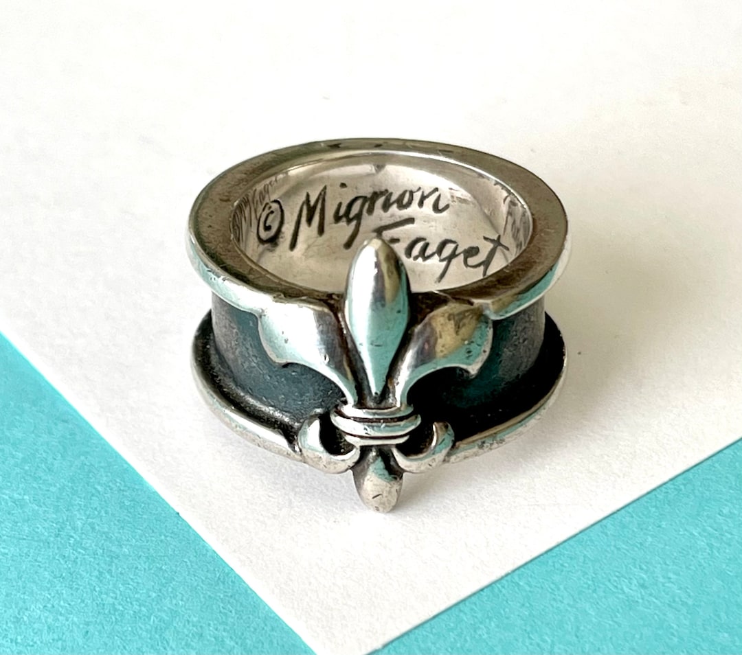 Vintage Sterling Silver Mignon Faget Fleur De Lis Ring Band - Etsy