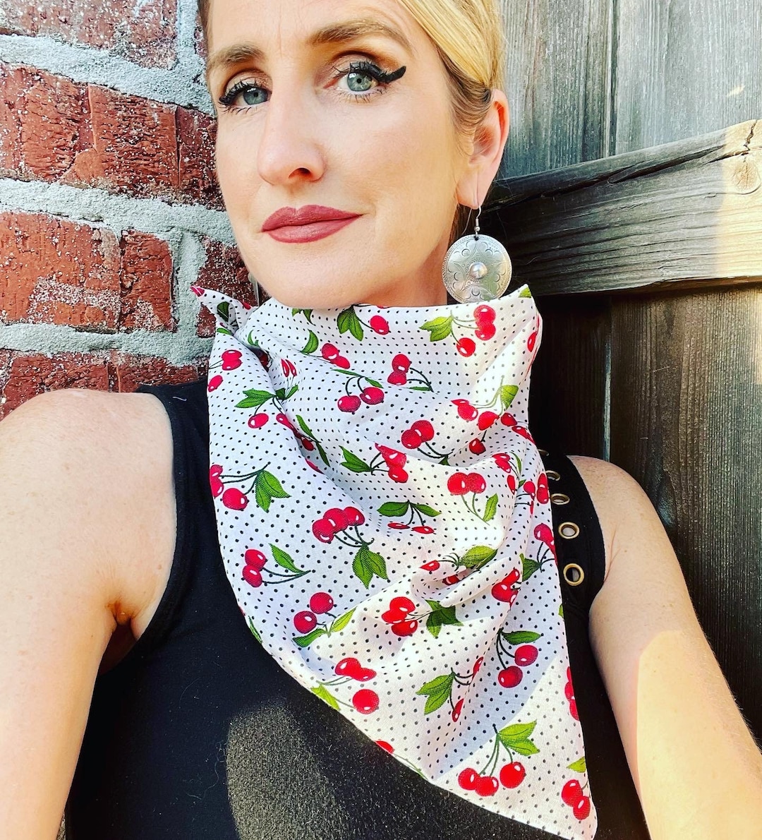 Cherry on Top Bandana/face Mask Soft 100% Cotton Bandanas Cherry ...