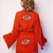 Handmade Evil Eye Robe: Organic Cotton Boho Kimono Bathrobe - Etsy