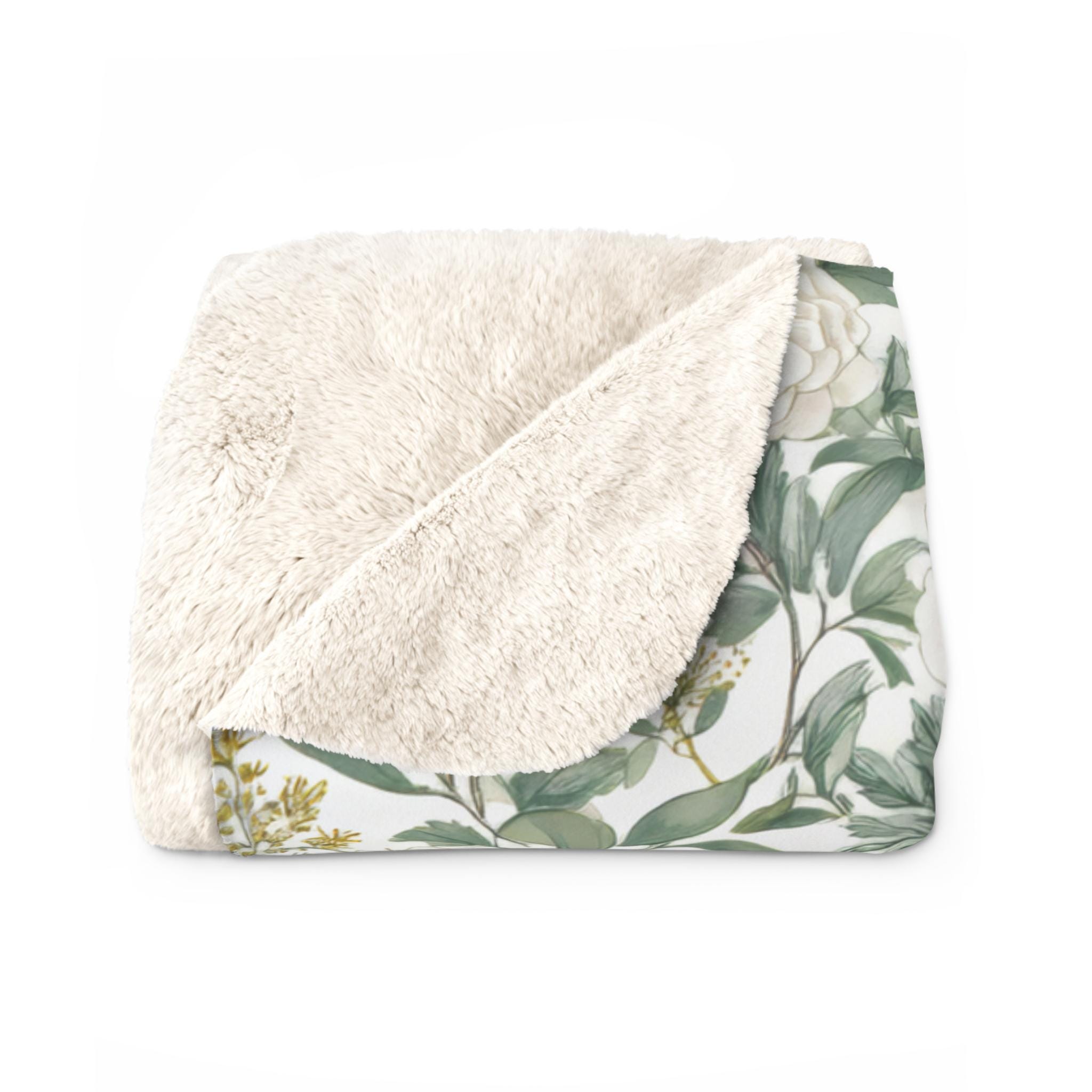 Personalized Floral Sherpa Fleece Blanket for Grandma or Mom, Kids ...