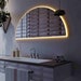 Half Moon Backlit Wall LED Mirror - Half Moon Large Mirror With LED ...