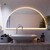 Half Round Led Illuminated Wall Mirror - Bathroom Half Moon Decor Led ...
