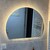 Half Moon Backlit Wall LED Mirror Half Moon Large Mirror With LED Light ...