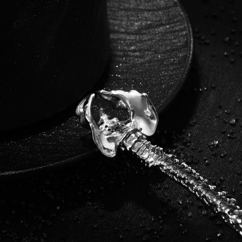 Silver Skeleton Pelvis Spoon, Skull Tableware, Handmade Flatware ...
