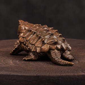 Alligator Snapping Turtle Bronze Statue, Solid Cast Tortoise Figurine ...