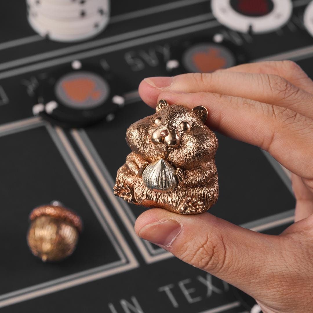 Poker Card Guards Nuts Squirrel, I Have Nuts, Solid Bronze Squirrel ...