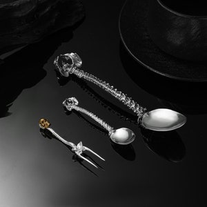 Silver Skeleton Pelvis Spoon, Skull Tableware, Handmade Flatware ...