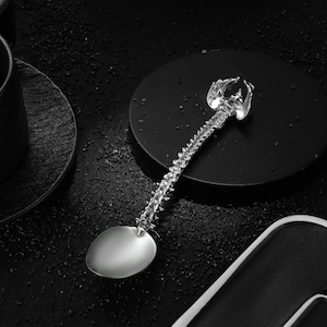 Silver Skeleton Pelvis Spoon, Skull Tableware, Handmade Flatware ...