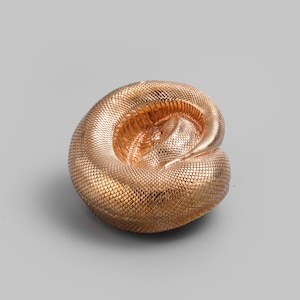 Solid Bronze Coiled Ball Python Figurine, Reptile Sculpture ...