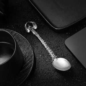 Silver Skeleton Pelvis Spoon, Skull Tableware, Handmade Flatware ...