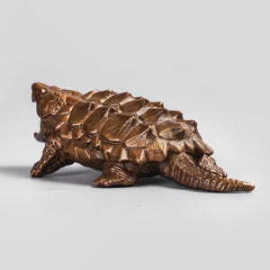 Alligator Snapping Turtle Bronze Statue, Solid Cast Tortoise Figurine ...