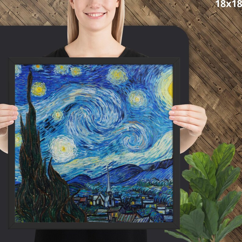 Vincent Van Gogh the Starry Night Framed Print - Etsy