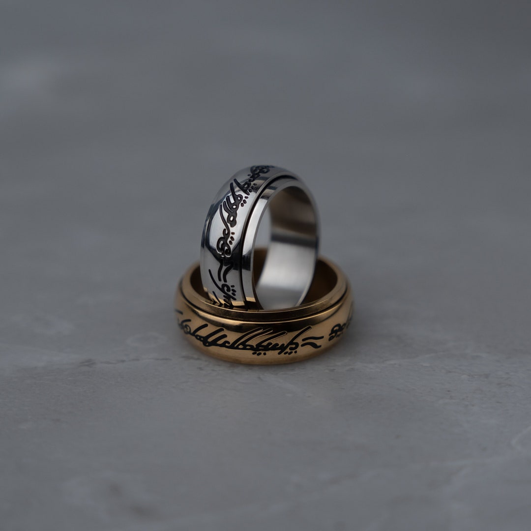 Fidget Ring Lord of the Rings, Spinner Phrase Ring, Words Fidget Ring ...
