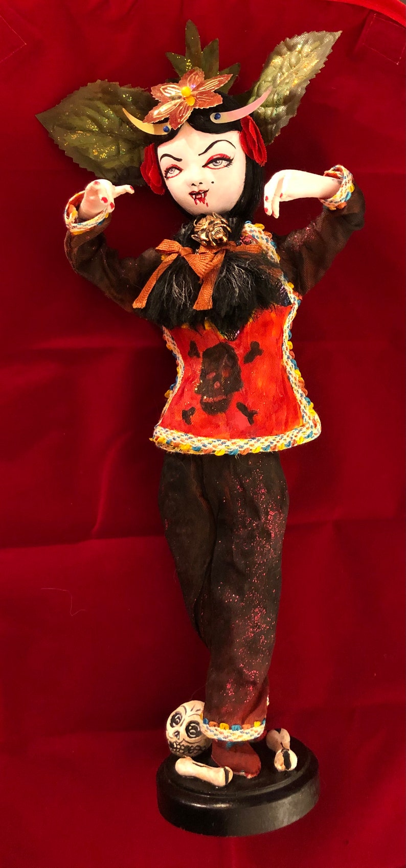 Creepy Goth Vampire Skull Princess Doll One of a Kind - Etsy