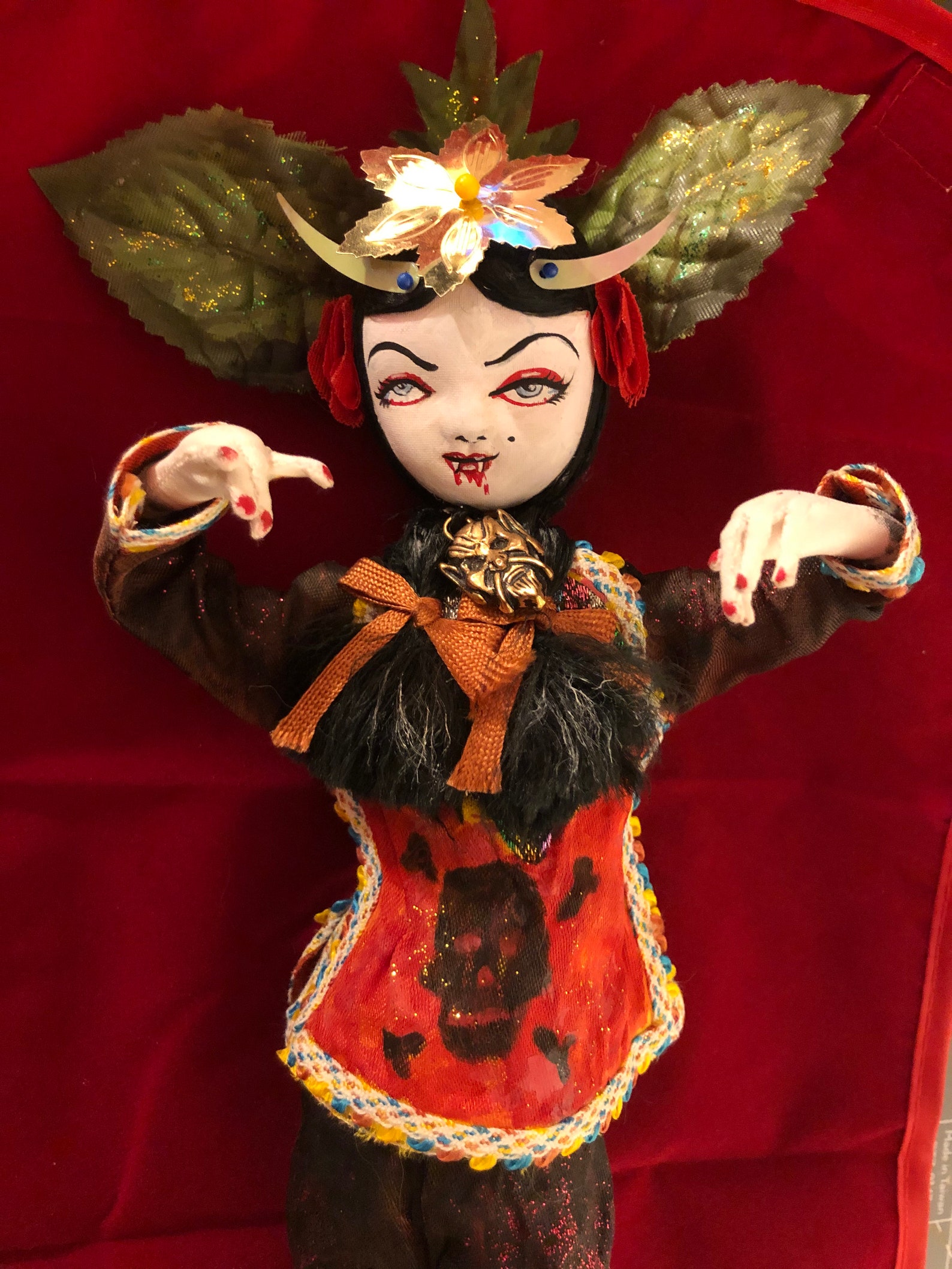 Creepy Goth Vampire Skull Princess Doll One of a Kind | Etsy