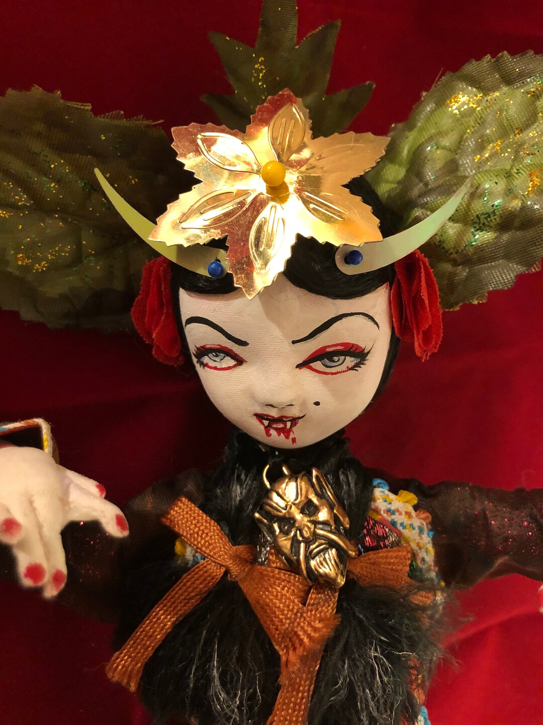 Creepy Goth Vampire Skull Princess Doll One of a Kind! - Etsy