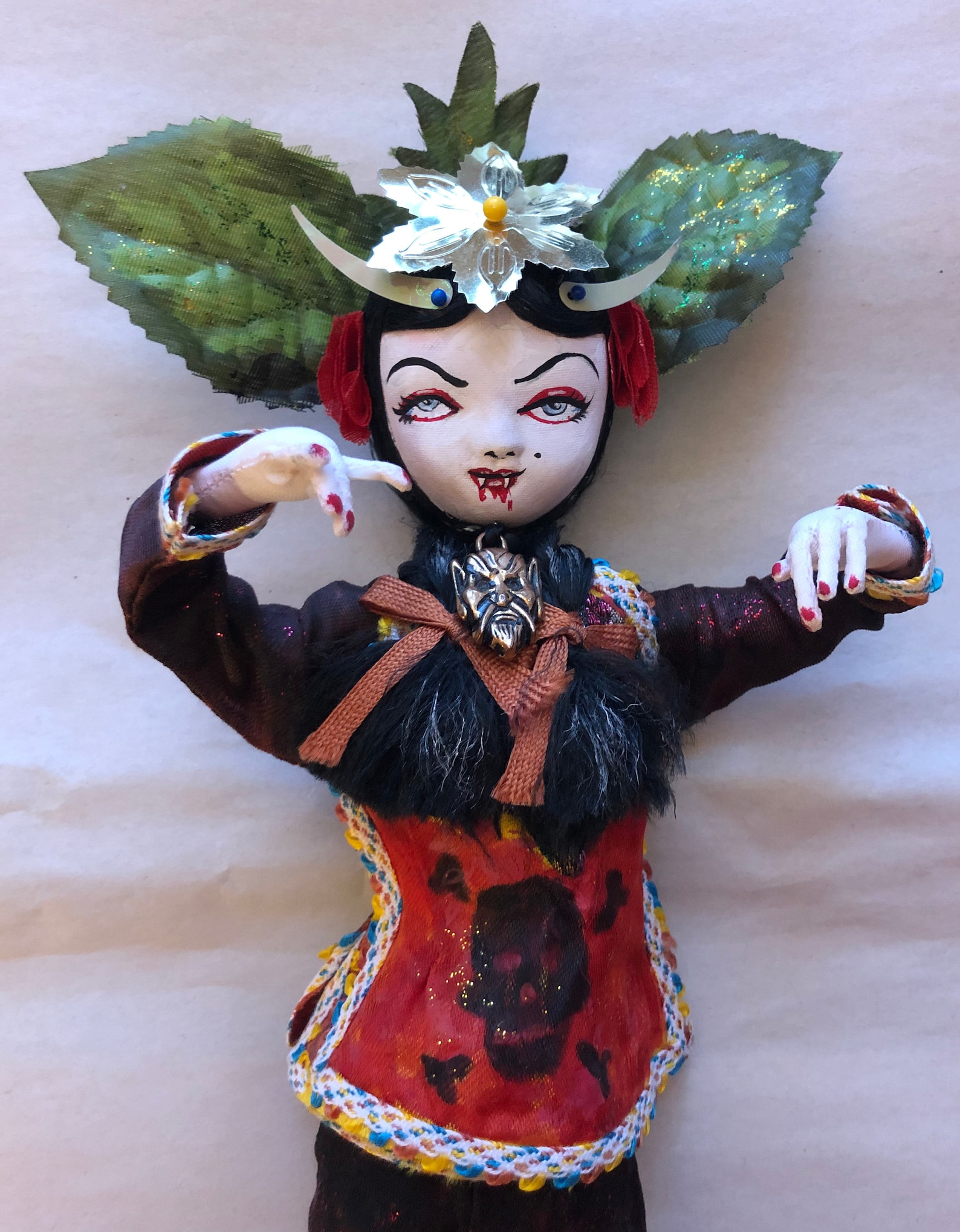 Creepy Goth Vampire Skull Princess Doll One of a Kind - Etsy