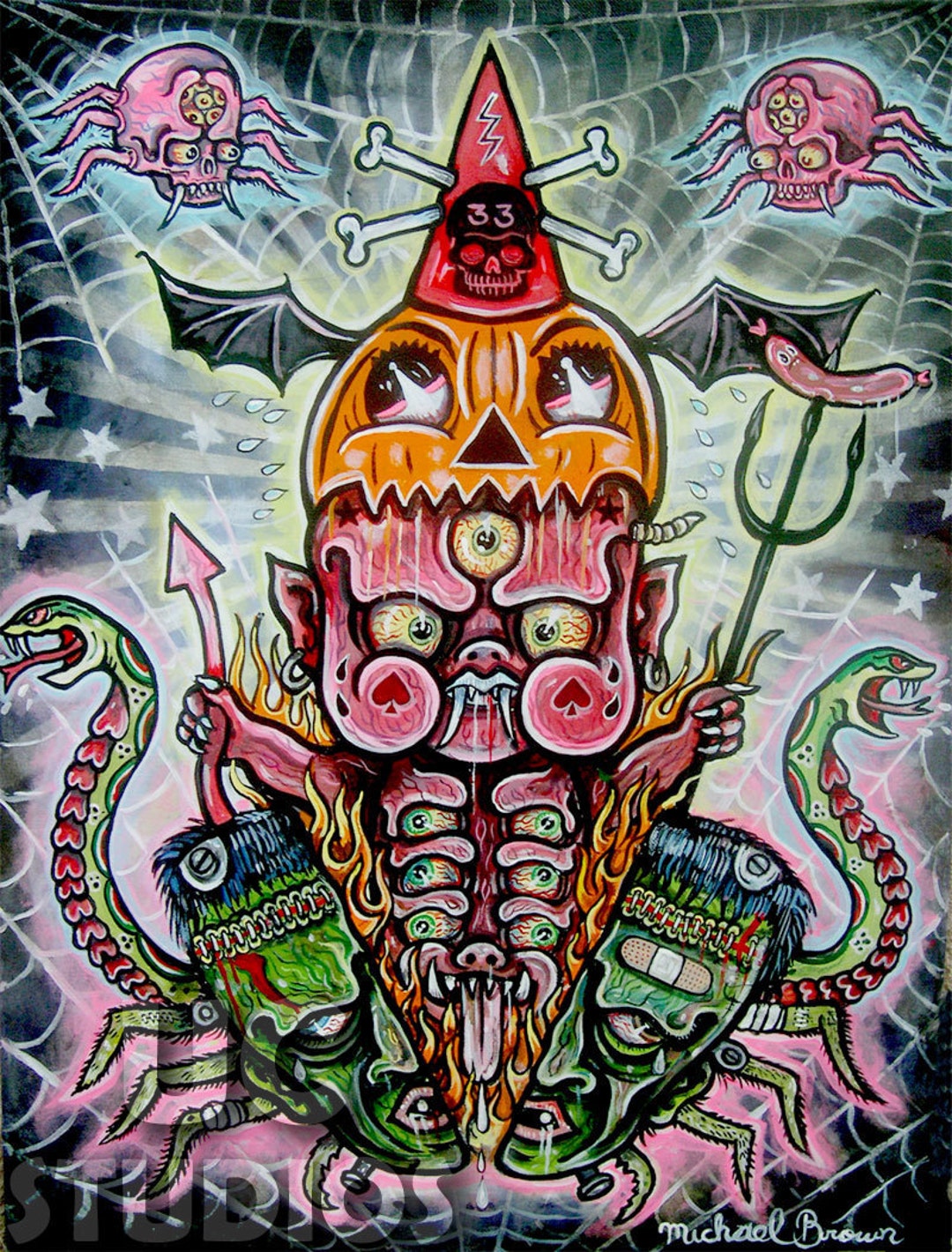 Cupie Devil Tattoo Frankenstein Monster UC Studios Canon PRINT 150 From ...