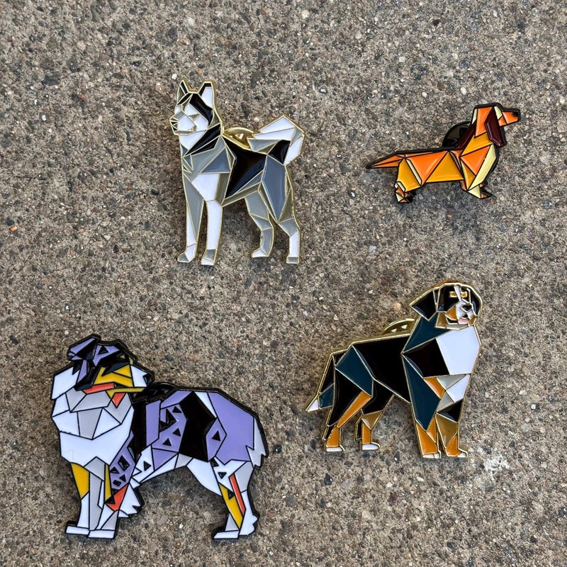 Husky Pin Badge - Etsy