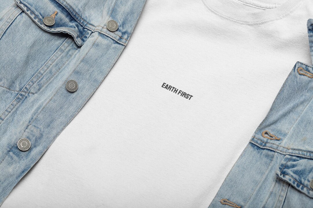 Minimalist 'earth First' T-shirt - Etsy
