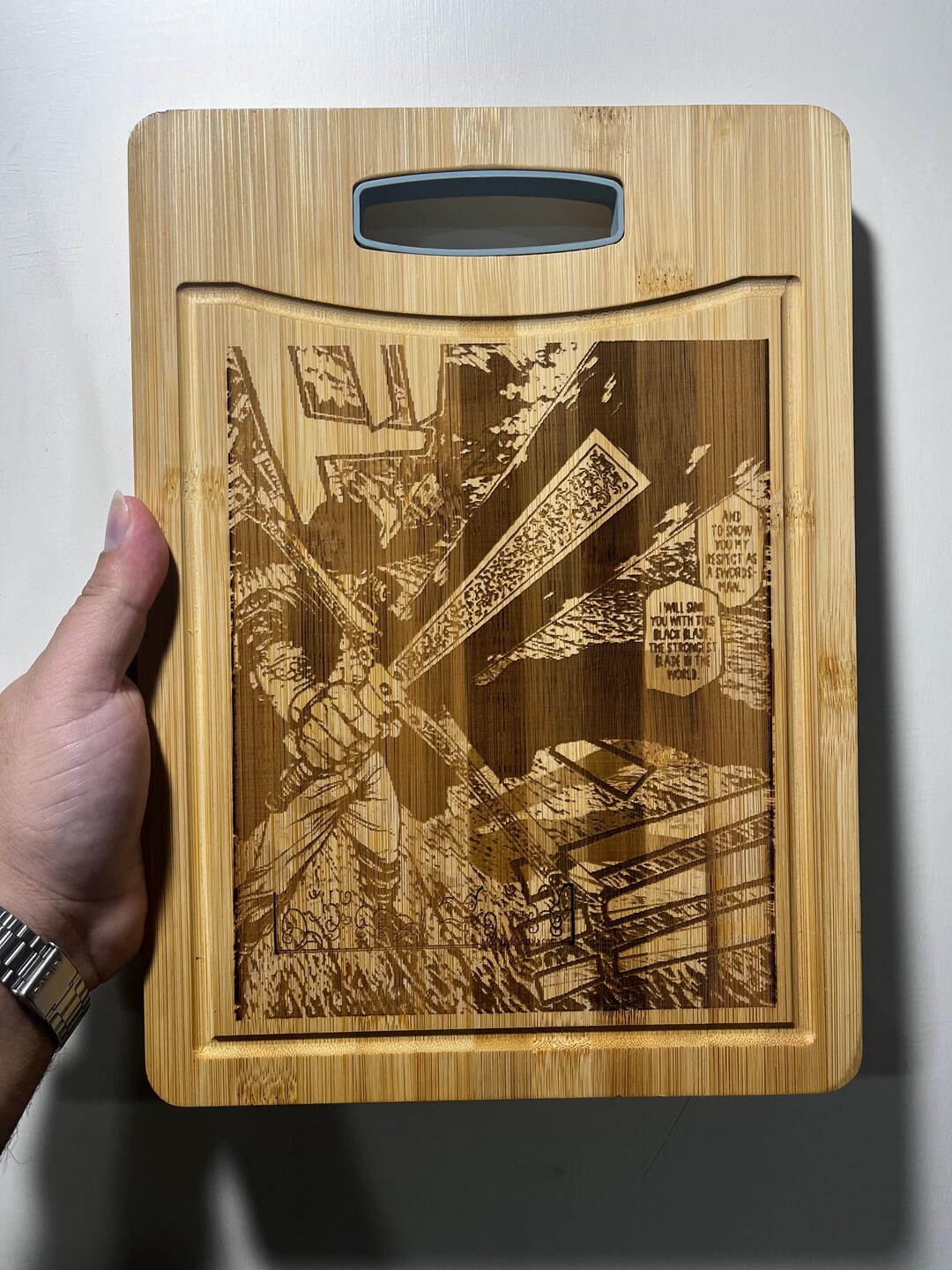 Wood Cutting Board With Anime Engraving - Etsy