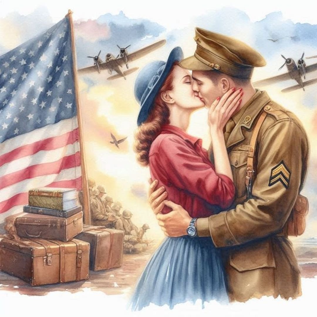 World War 2 Soldier Returning to His Sweetheart 2 - Etsy