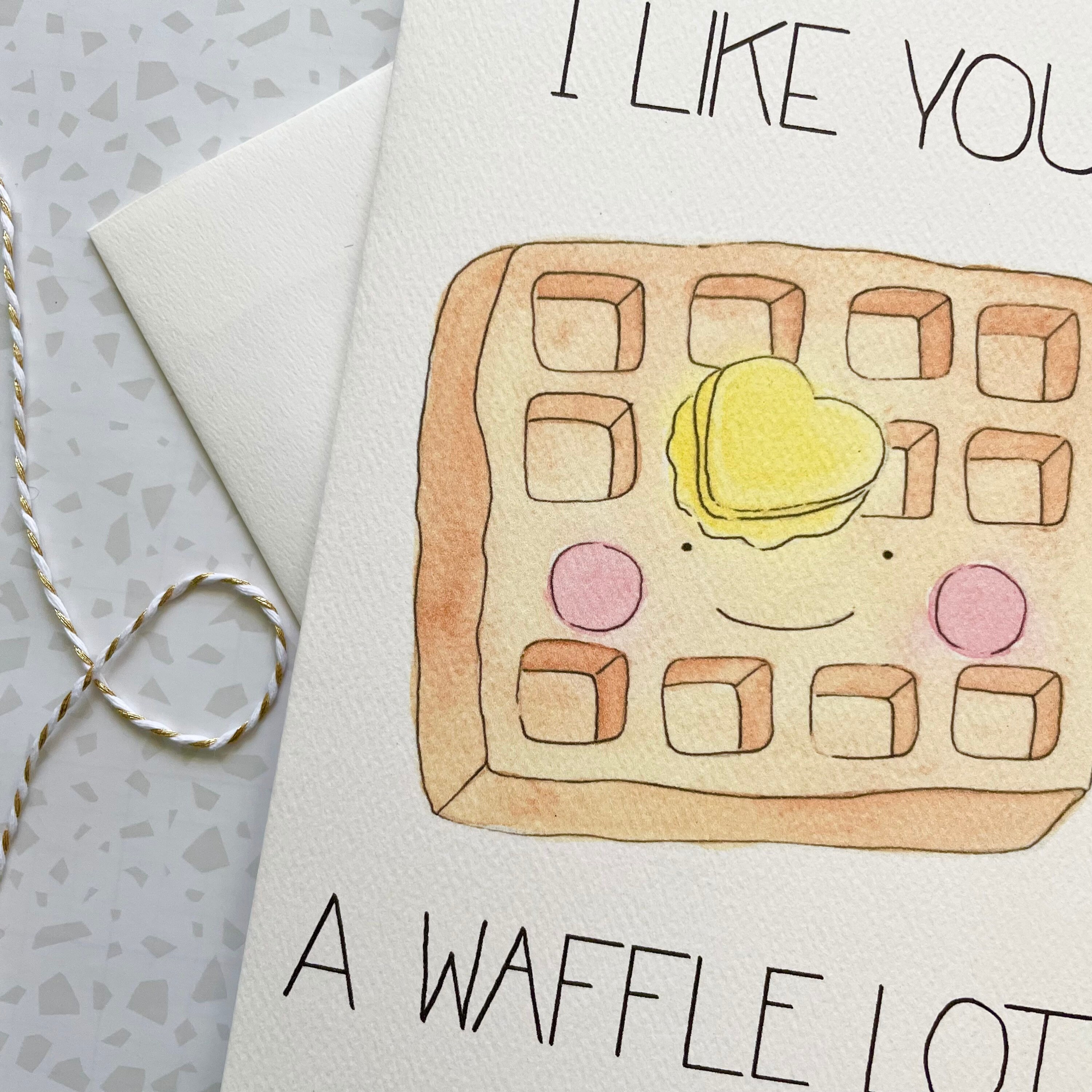 Waffle Greeting Card — Amy Richards Illustration