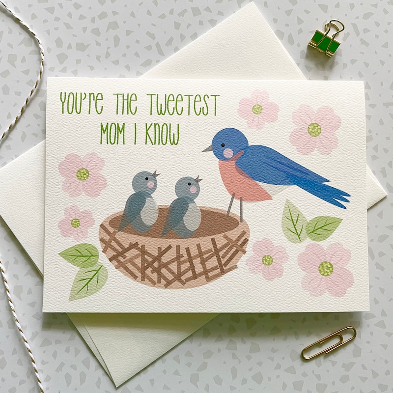 Mother and Baby Bird - Etsy