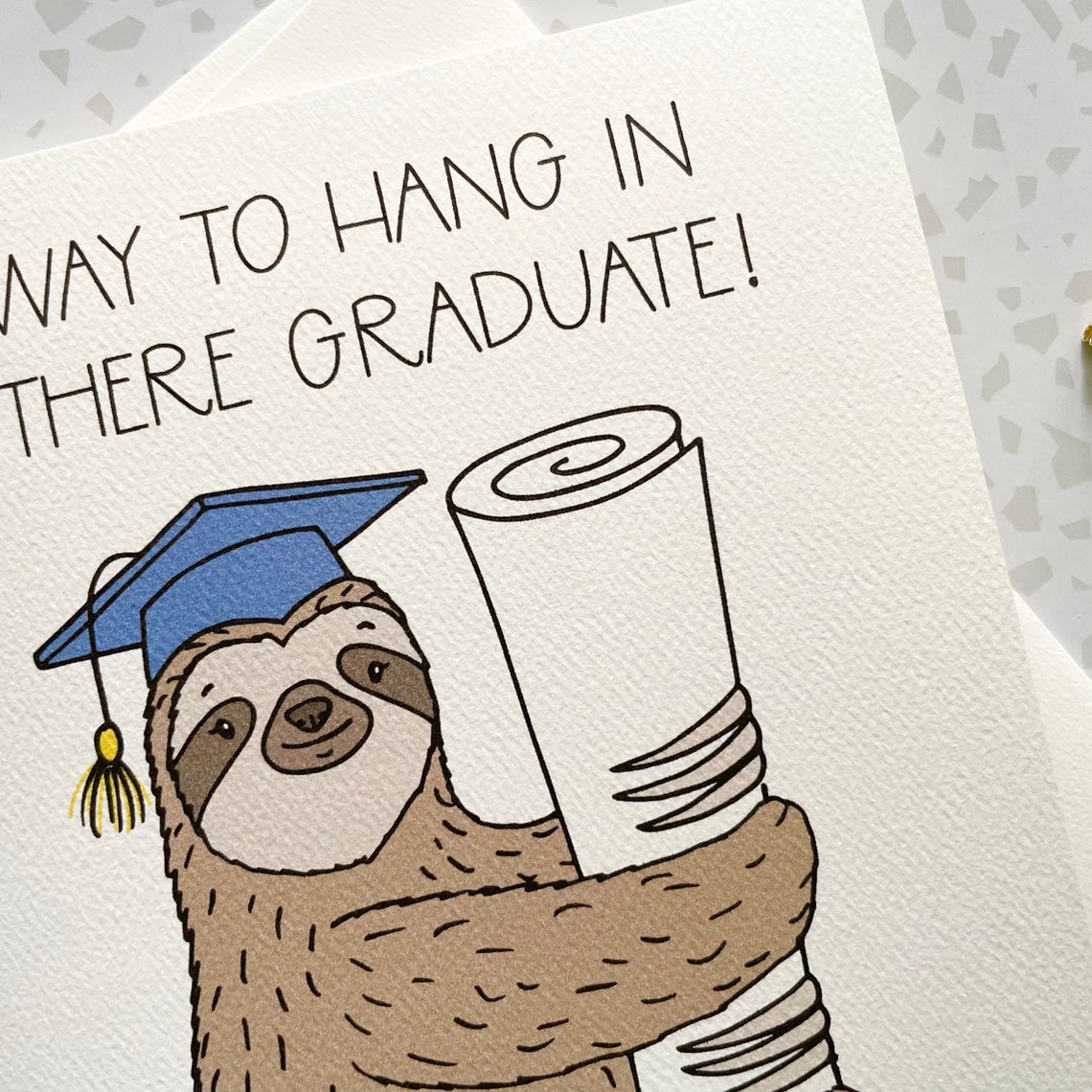 Sloth Card. for Graduate. Graduation Card. Congratulations | Etsy
