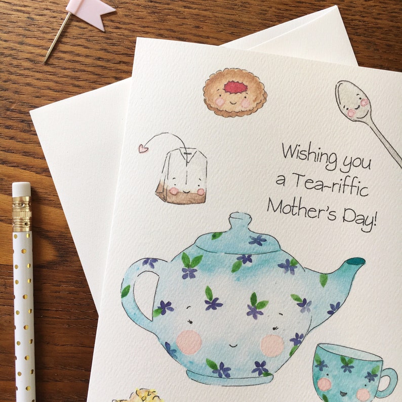 Mother's Day Card. Teapot Card. Food Pun Card. Tea cup | Etsy