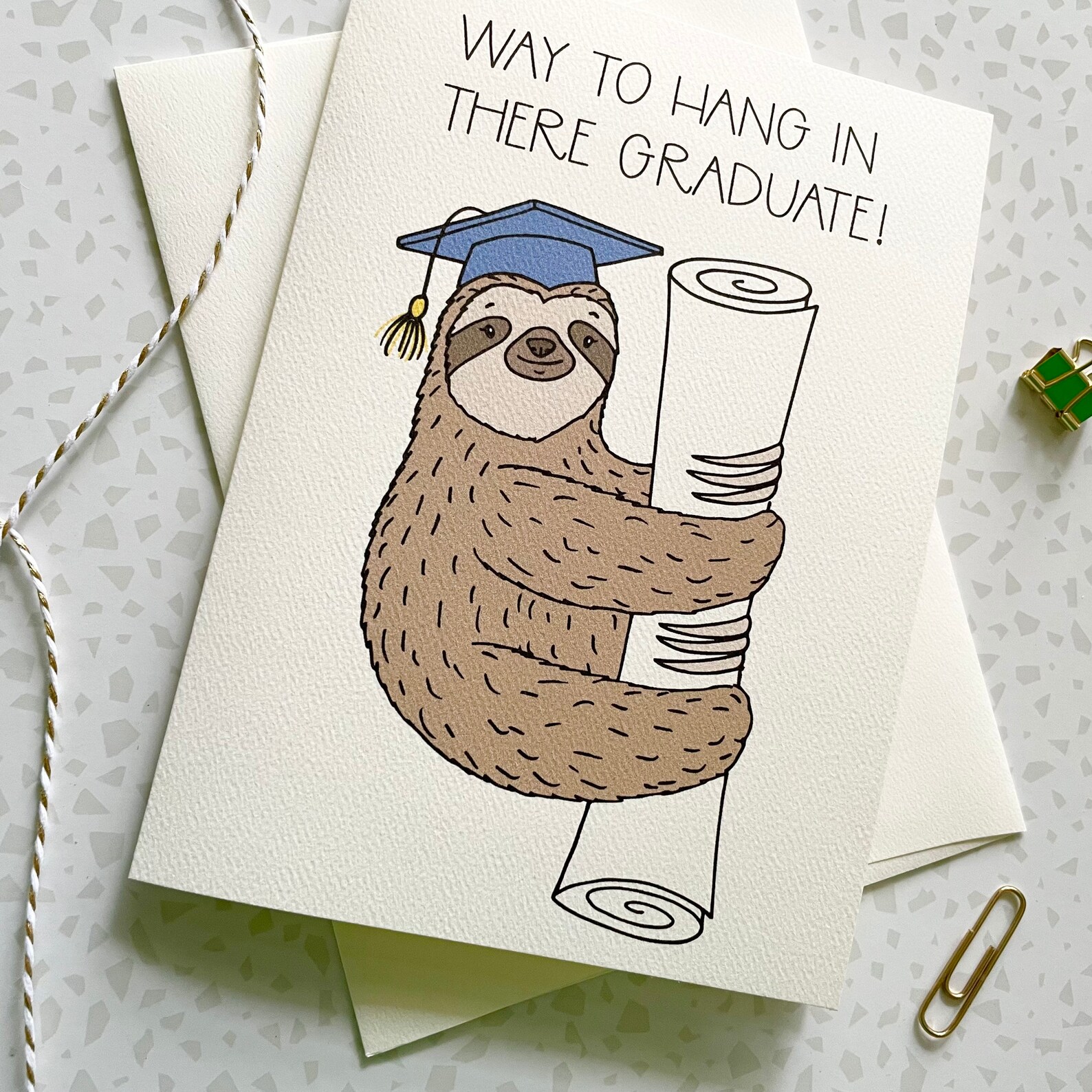 Sloth Card. for Graduate. Graduation Card. Congratulations | Etsy
